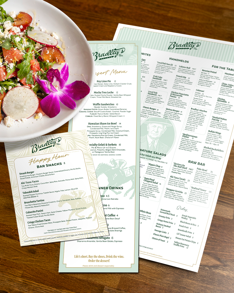 Menus – ER Bradley's Saloon | West Palm Waterfront Restaurant